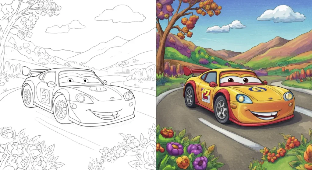 +18 Car Coloring Pages Road Trip Activities Kids Will Love ...