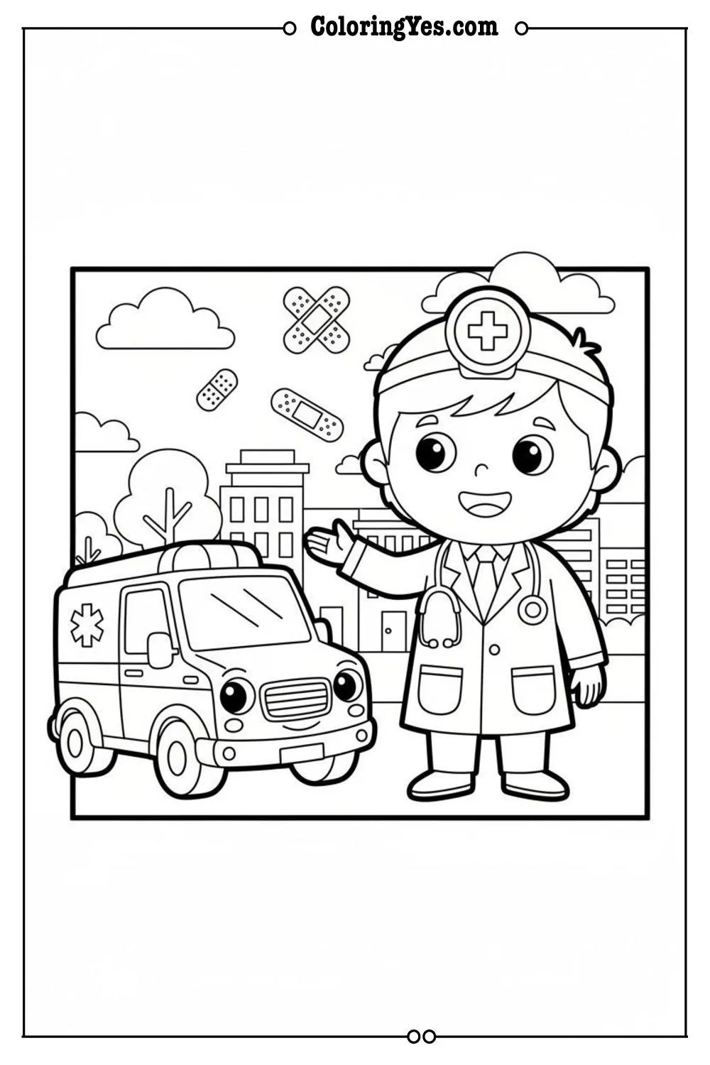 Doctors coloring pages: +21 Best Free Prints to Download