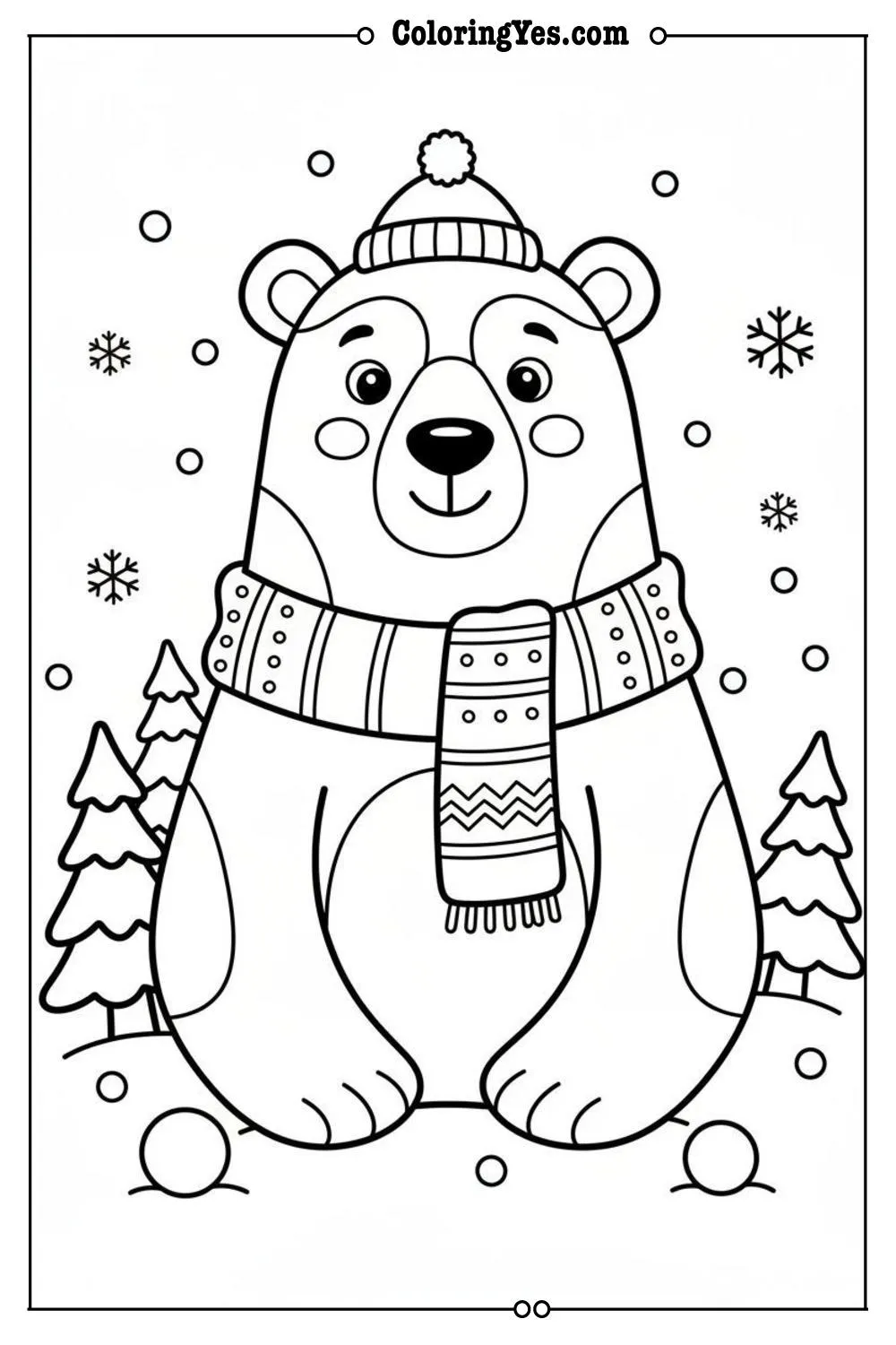 Winter Coloring Pages: +22 Best Designs for Kids