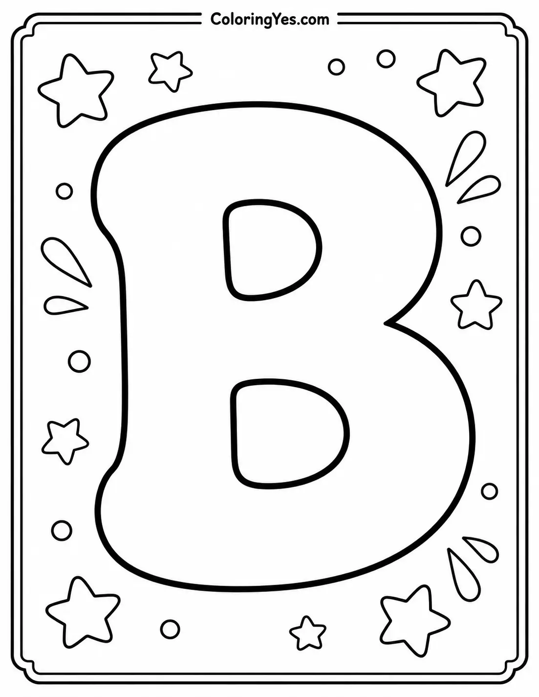 Letter B Coloring Pages (Free PDF Printables for Kids)