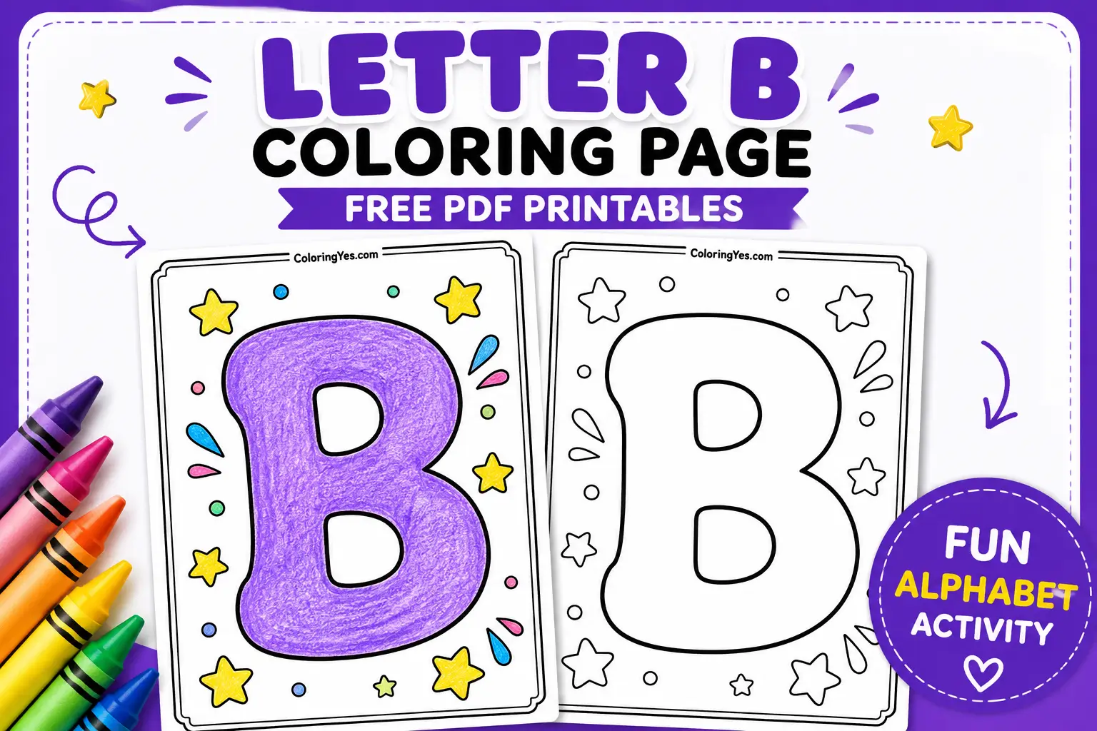 Letter B Coloring Pages (Free PDF Printables for Kids)